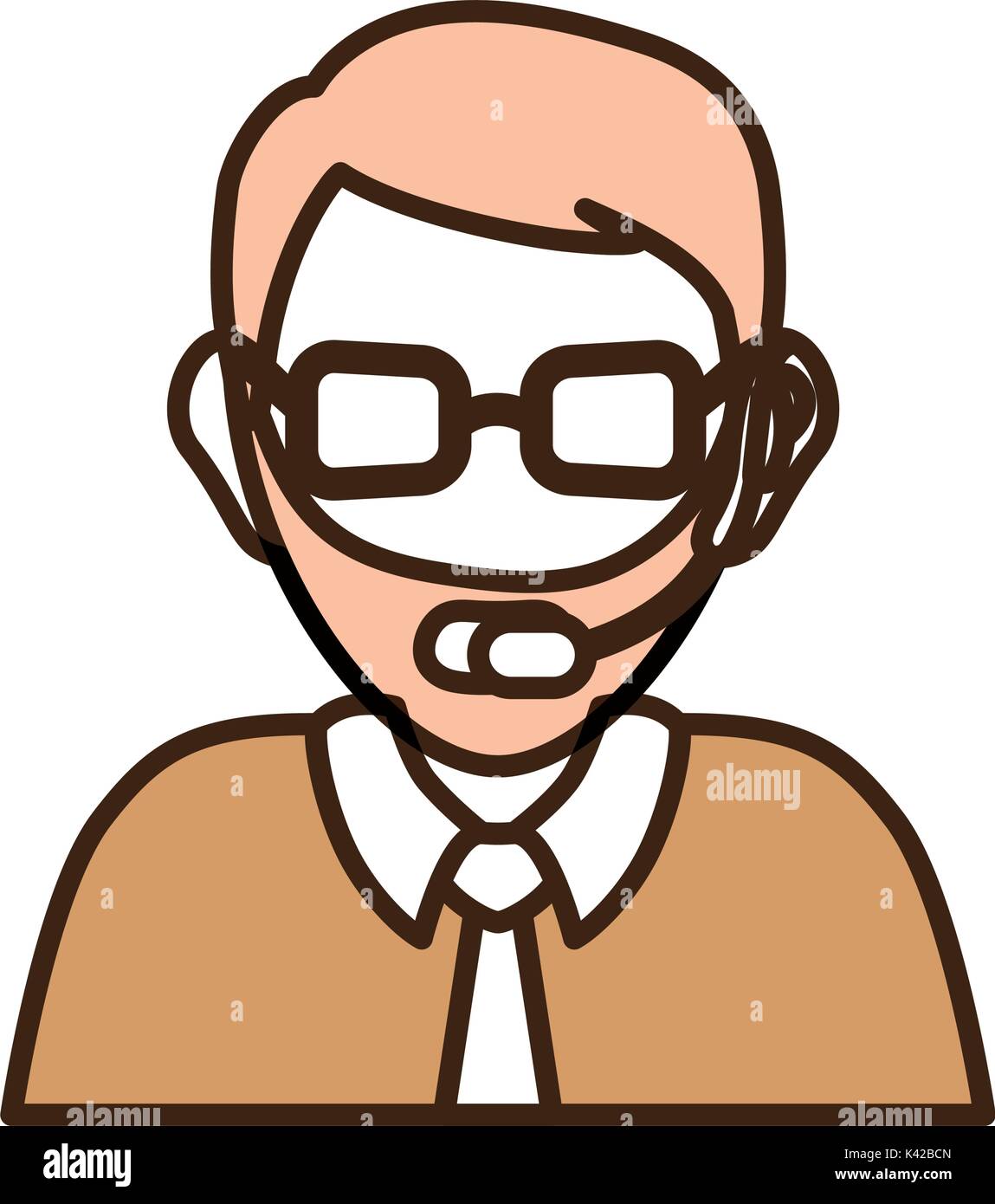 man call center vector illustration Stock Vector Image & Art - Alamy