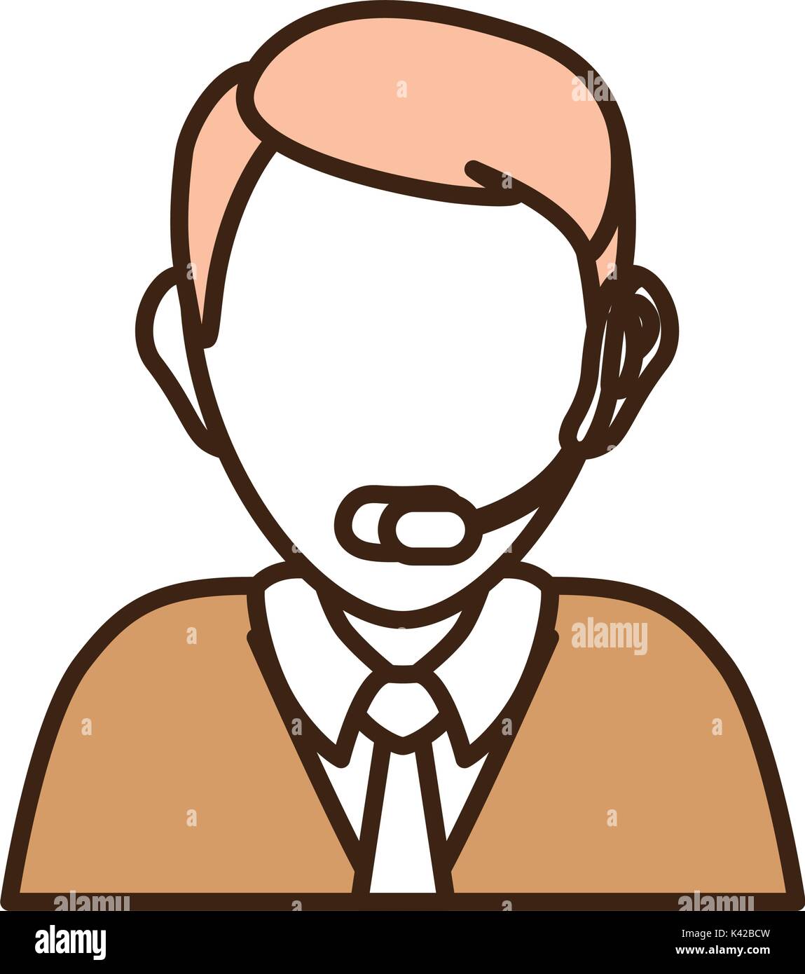 man call center vector illustration Stock Vector Image & Art - Alamy