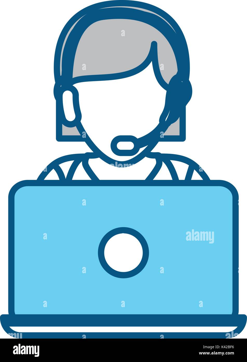 woman call center vector illustration Stock Vector Image & Art - Alamy