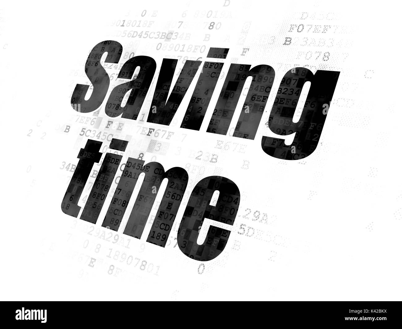 Time concept: Saving Time on Digital background Stock Photo - Alamy