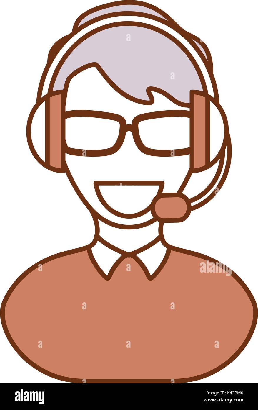 man call center vector illustration Stock Vector Image & Art - Alamy