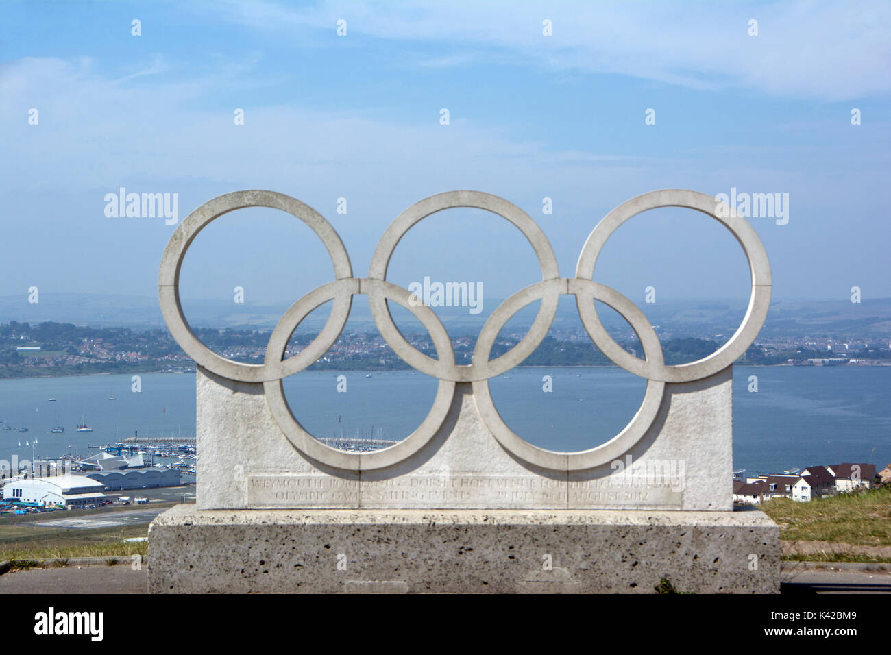 Weymouth portland olympic rings hi-res stock photography and images - Alamy