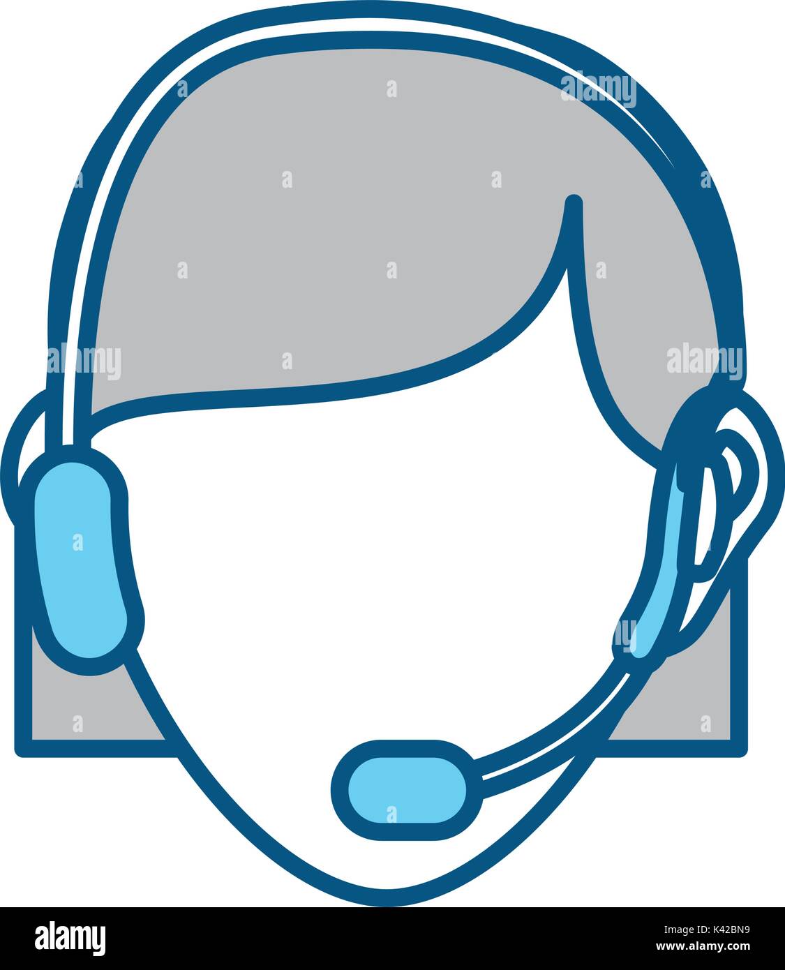 face woman call center vector illustration Stock Vector Image & Art - Alamy