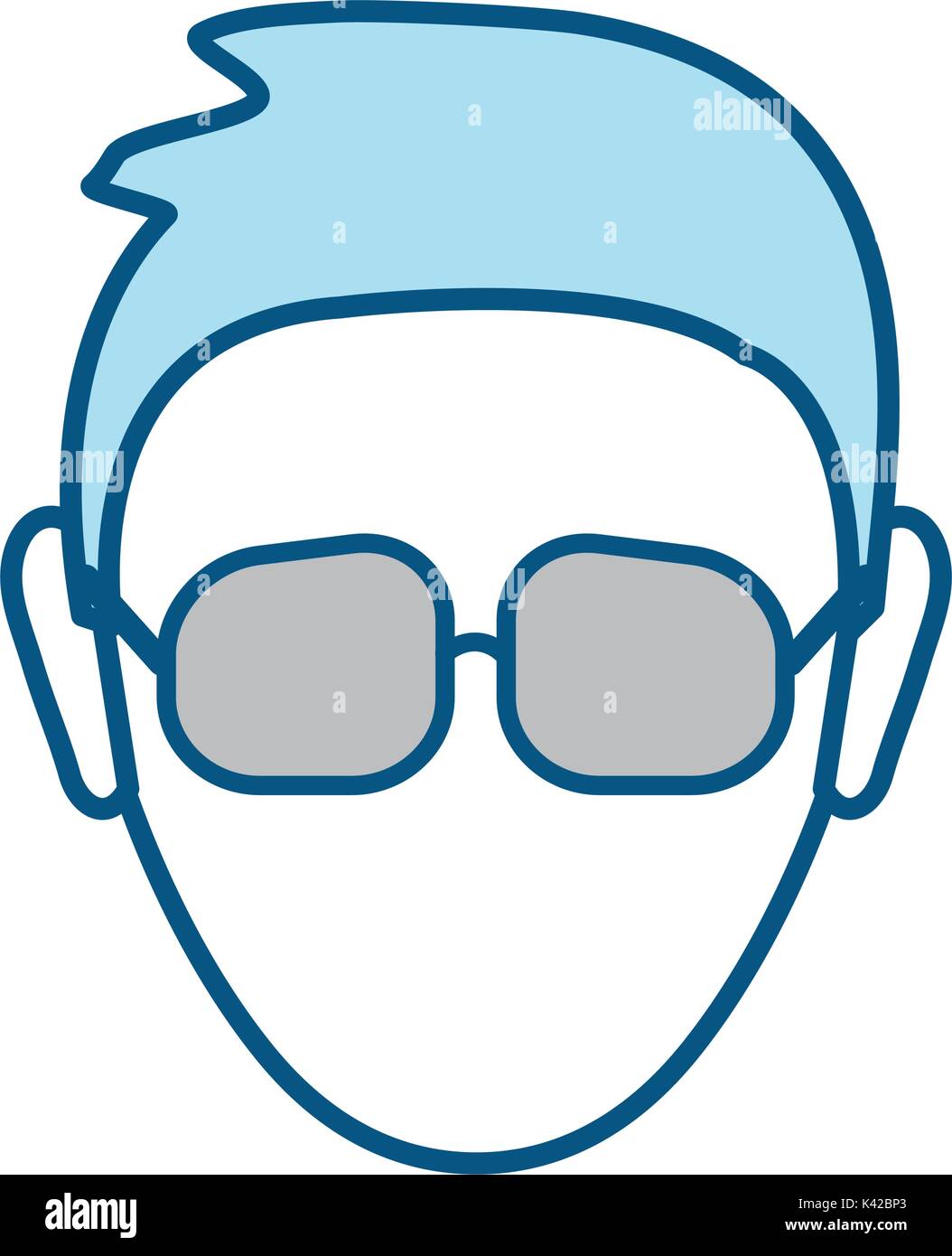 man with glasses vector illustration Stock Vector Image & Art - Alamy