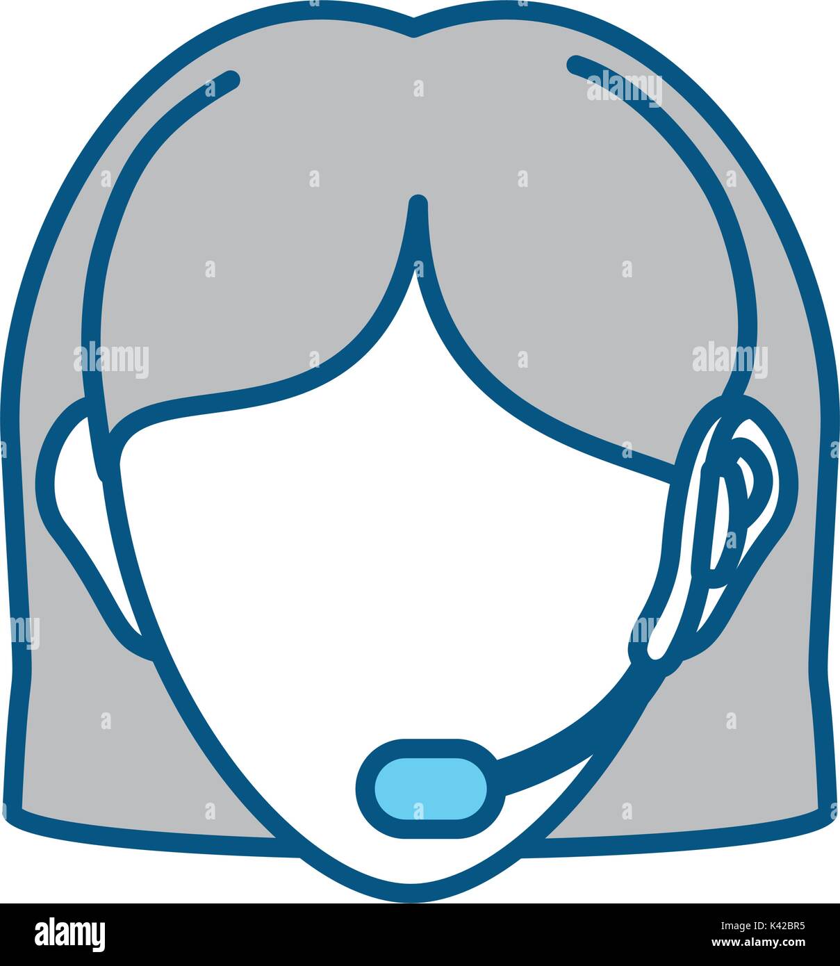 face woman call center vector illustration Stock Vector Image & Art - Alamy