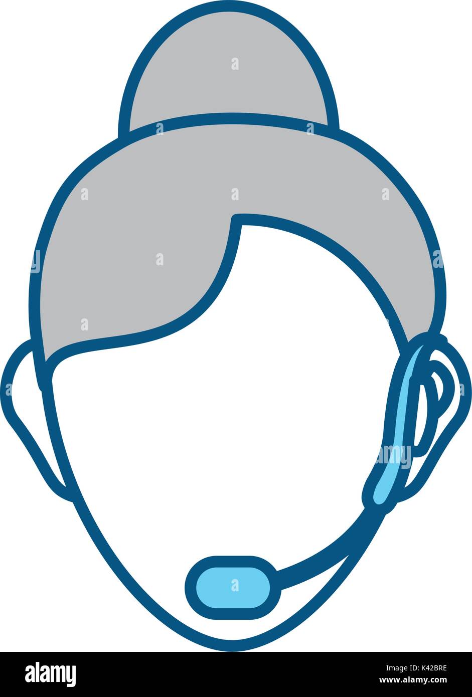 face woman call center vector illustration Stock Vector Image & Art - Alamy