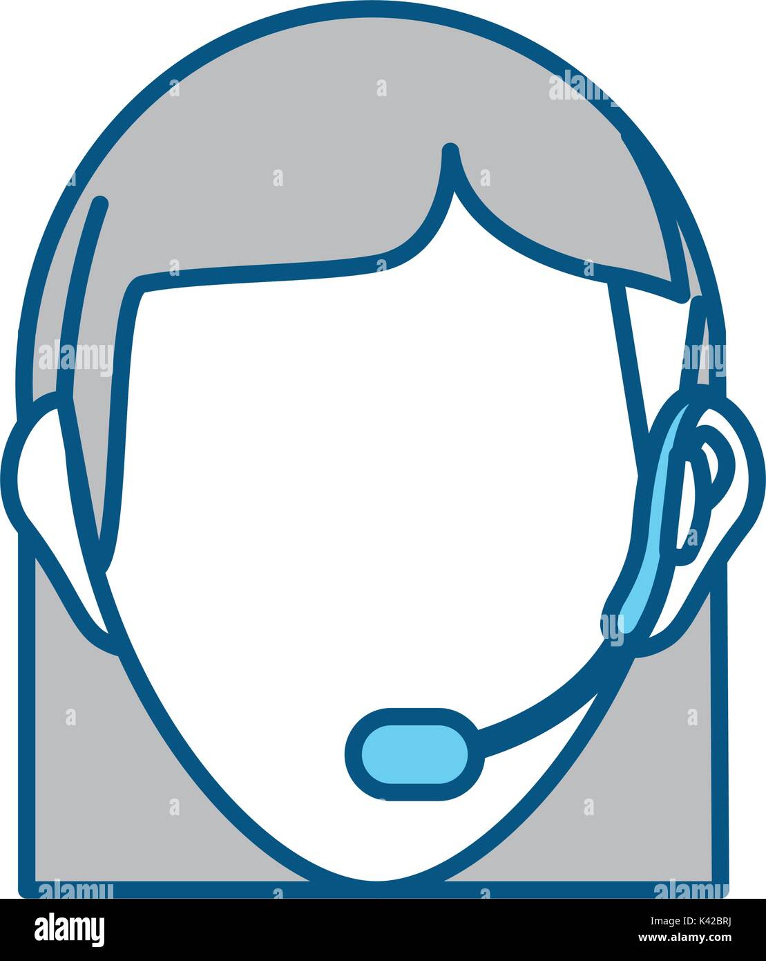 face, woman call center vector illustration Stock Vector Image & Art ...