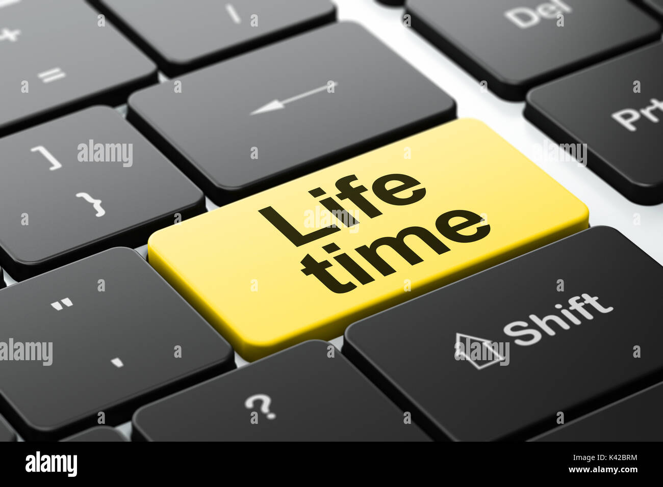 Timeline concept: Life Time on computer keyboard background Stock Photo ...