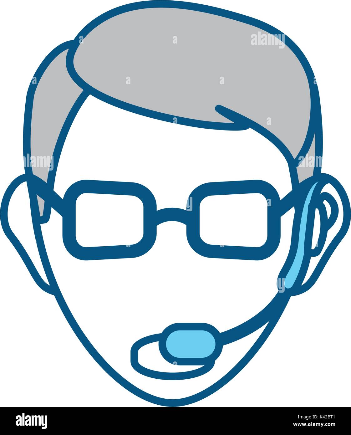 face man call center vector illustration Stock Vector Image & Art - Alamy