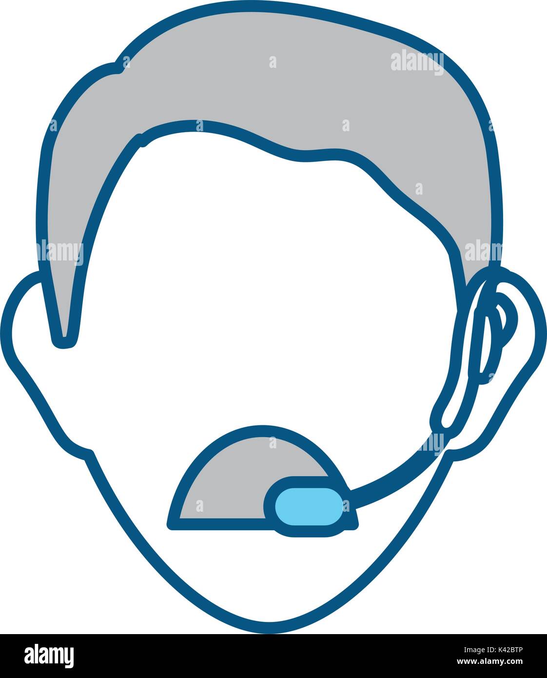 face man call center vector illustration Stock Vector Image & Art - Alamy