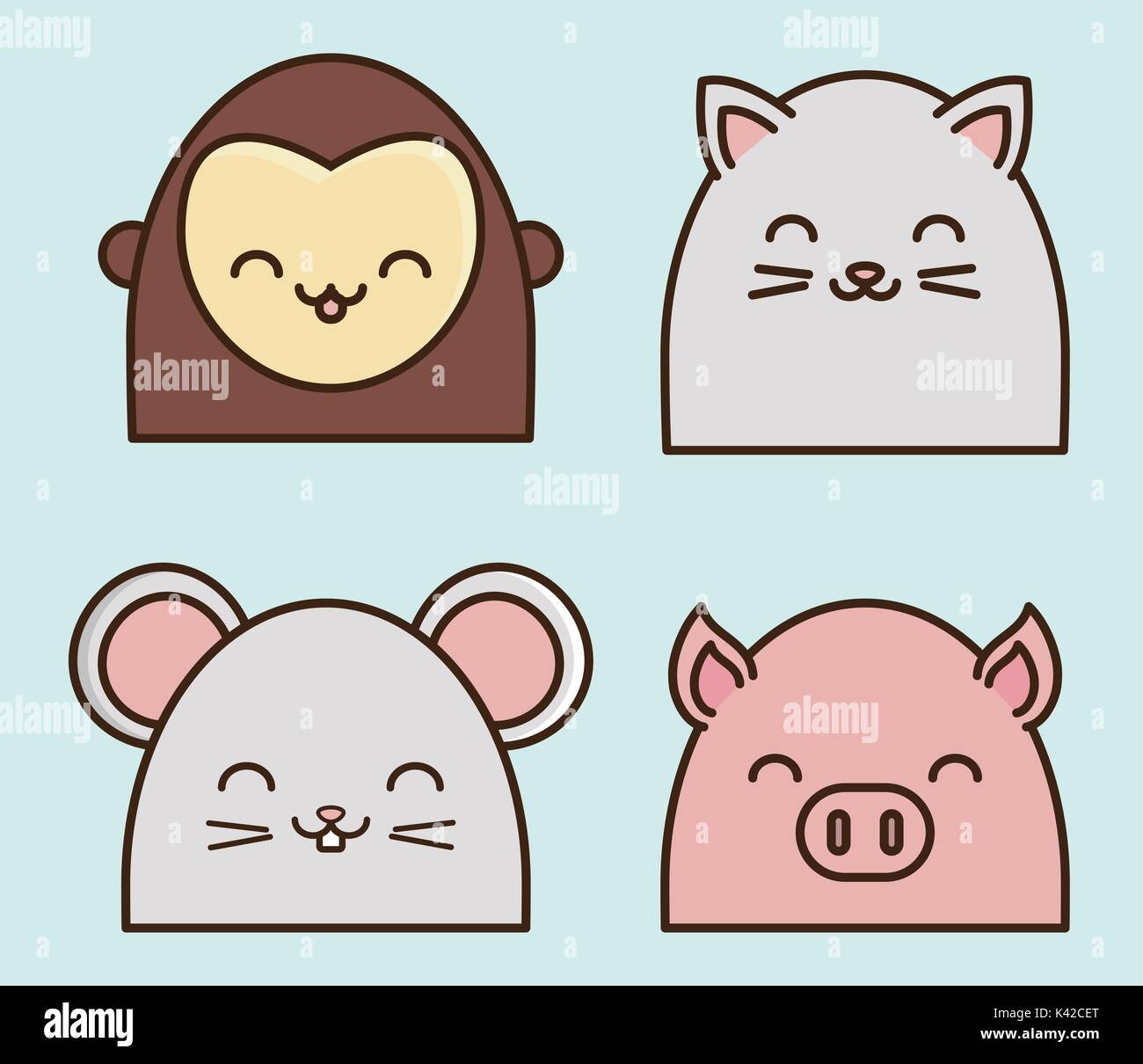 cute animals design Stock Vector Image & Art - Alamy