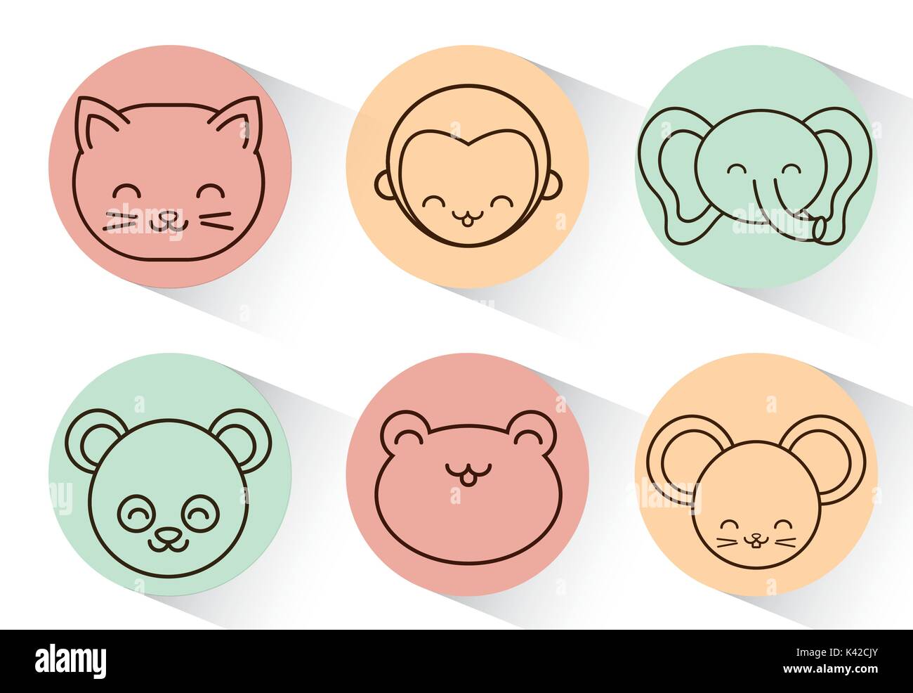 cute animals design Stock Vector Image & Art - Alamy