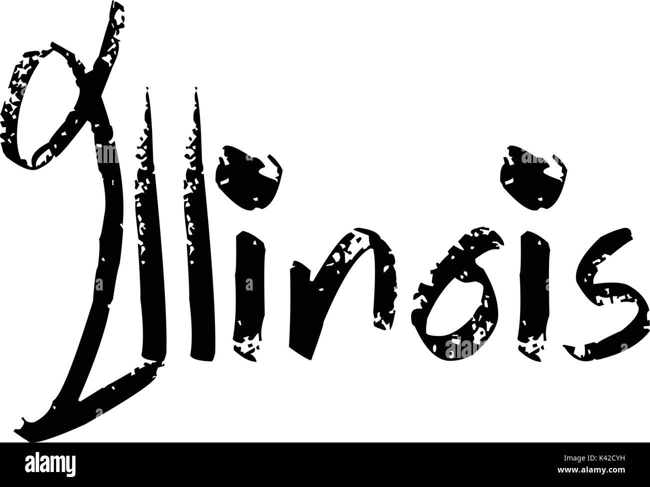 Illinois text sign illustration on White background Stock Vector Image ...