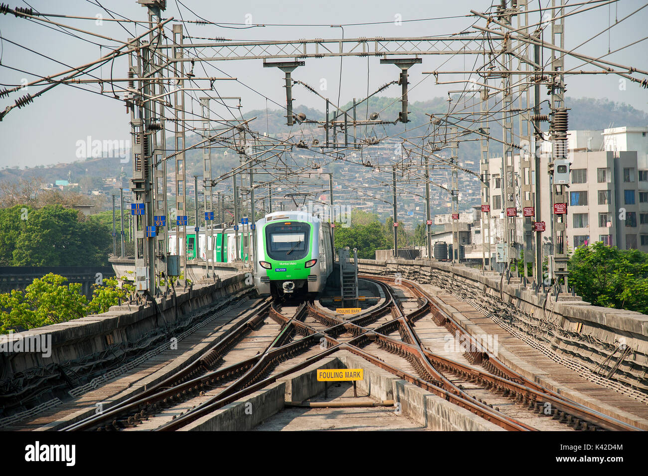 Mumabi metro train at saki naka hi-res stock photography and images - Alamy
