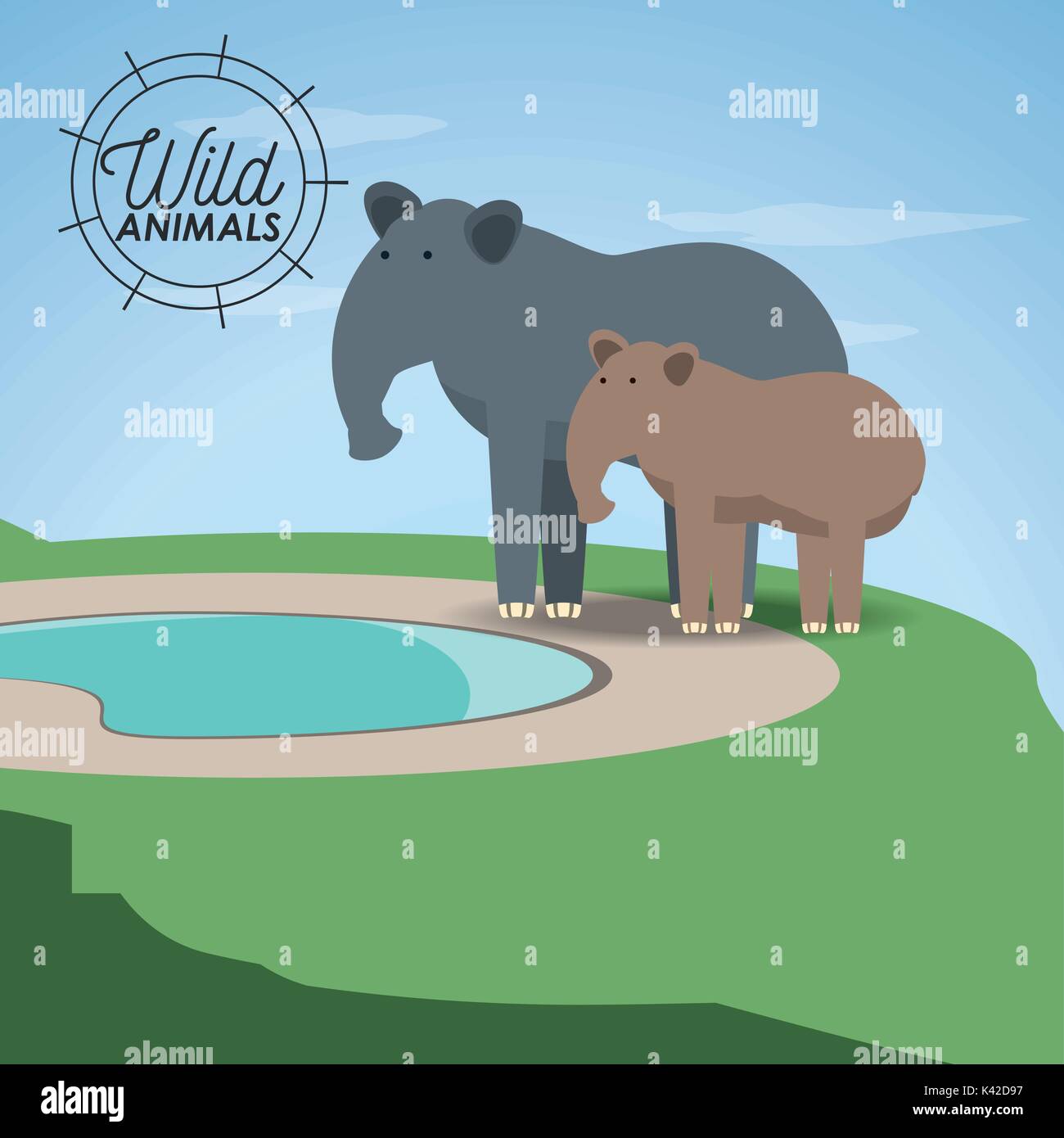 wild animals design Stock Vector Image & Art - Alamy