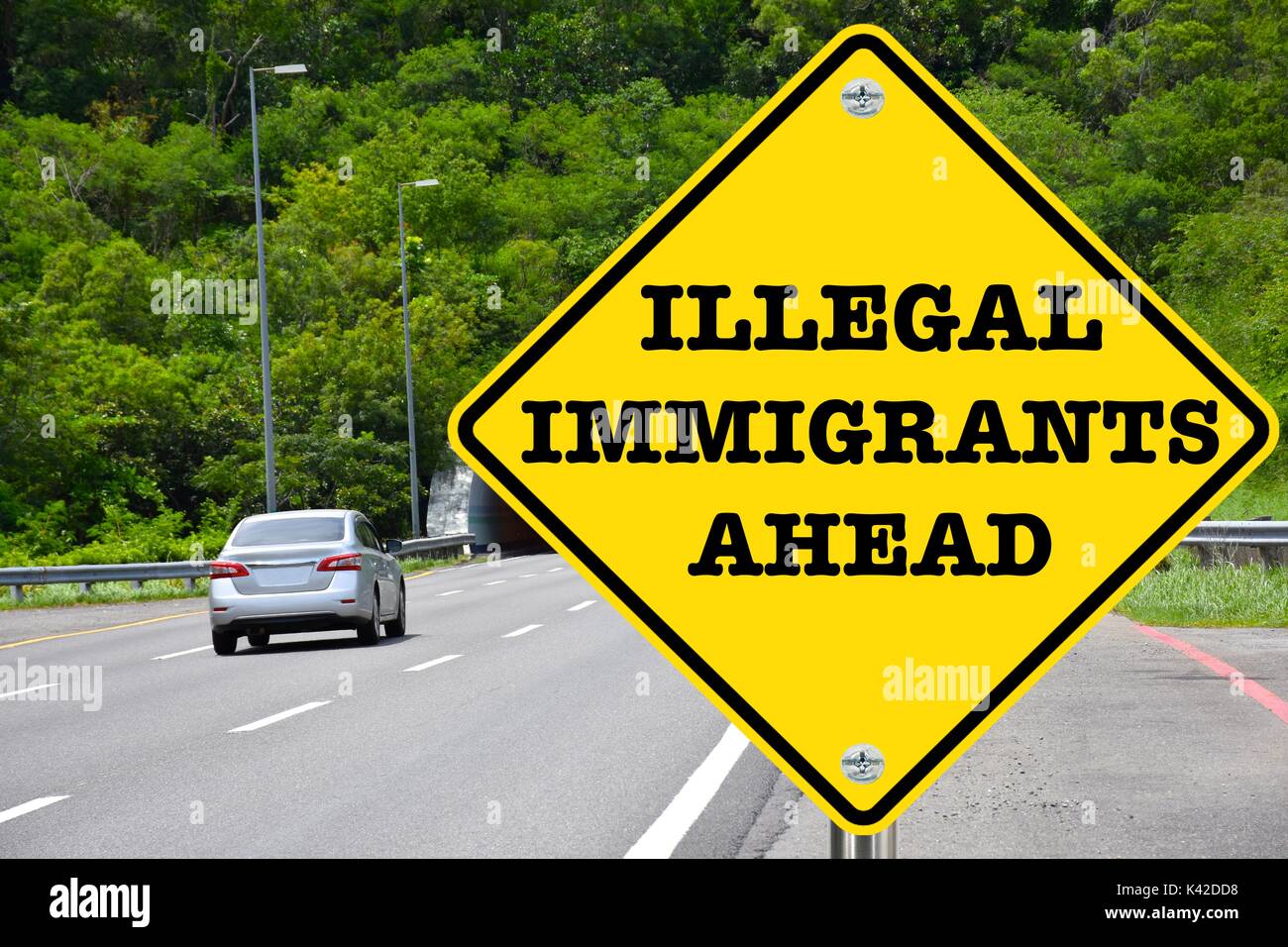 Immigration Caution Sign
