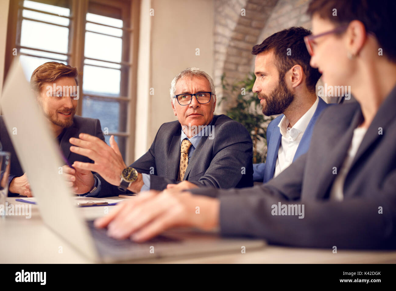 Suit business conversation inside hi-res stock photography and images ...