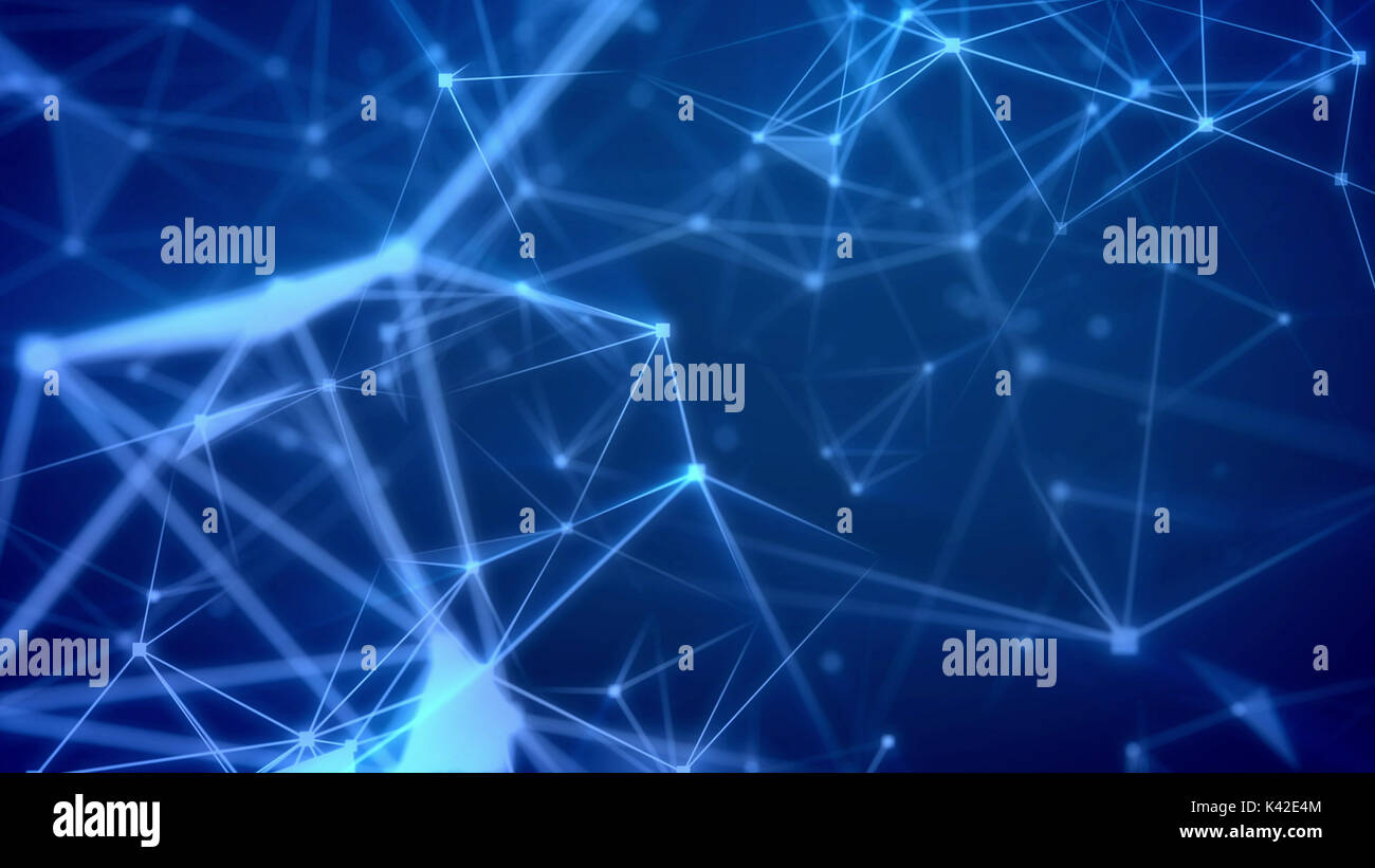 Impressive 3d rendering of some futuristic flight through light blue ...