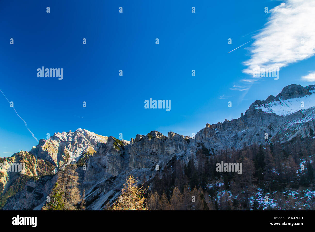 Fall is coming in the italian alps Stock Photo - Alamy