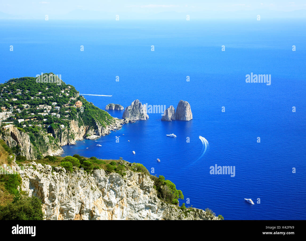 Rock formations Faraglioni, Island Capri, Gulf of Naples, Italy. Rock ...