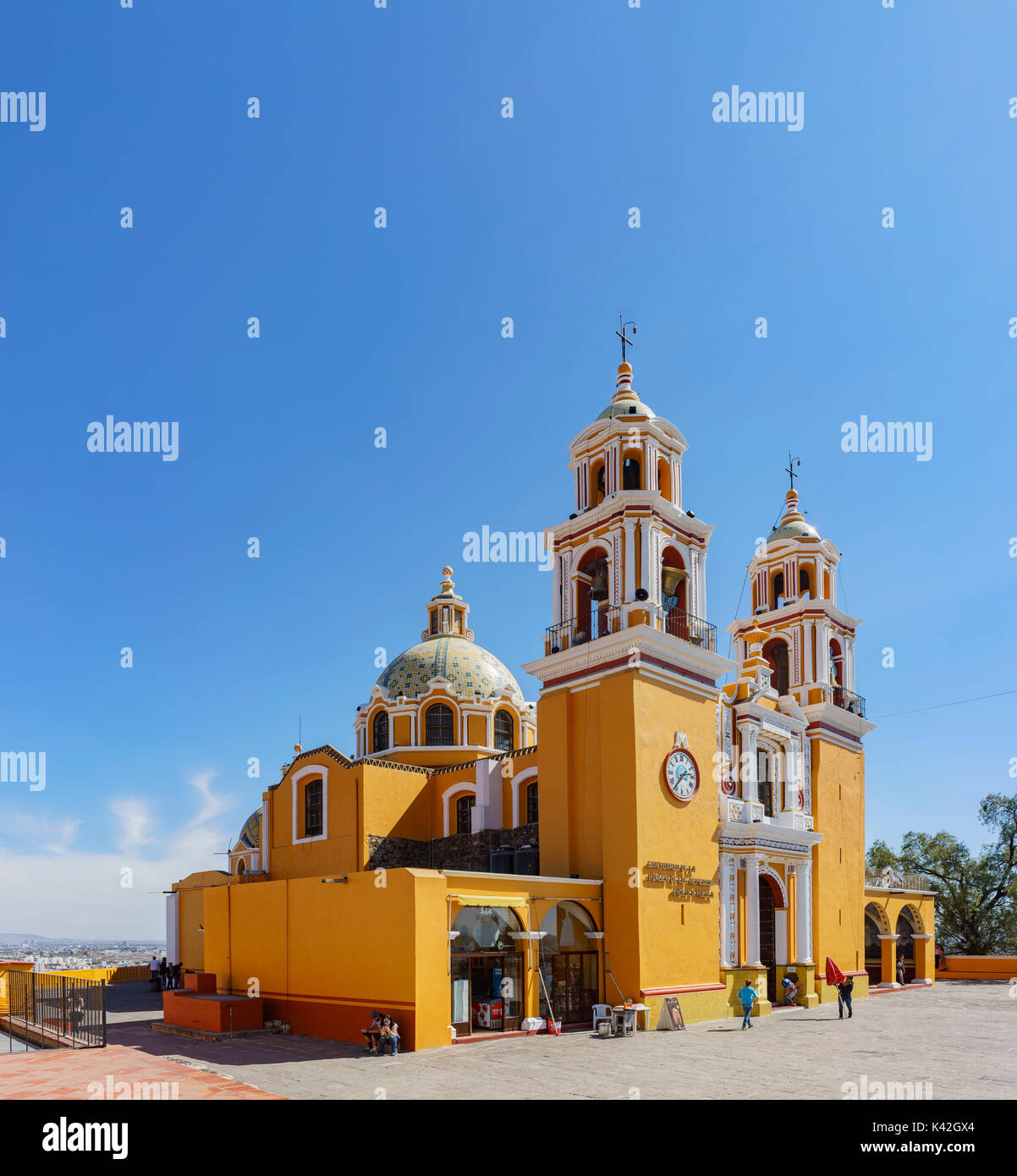 Cholula, FEB 18: The historical Shrine of Our Lady of Remedies sit on ...