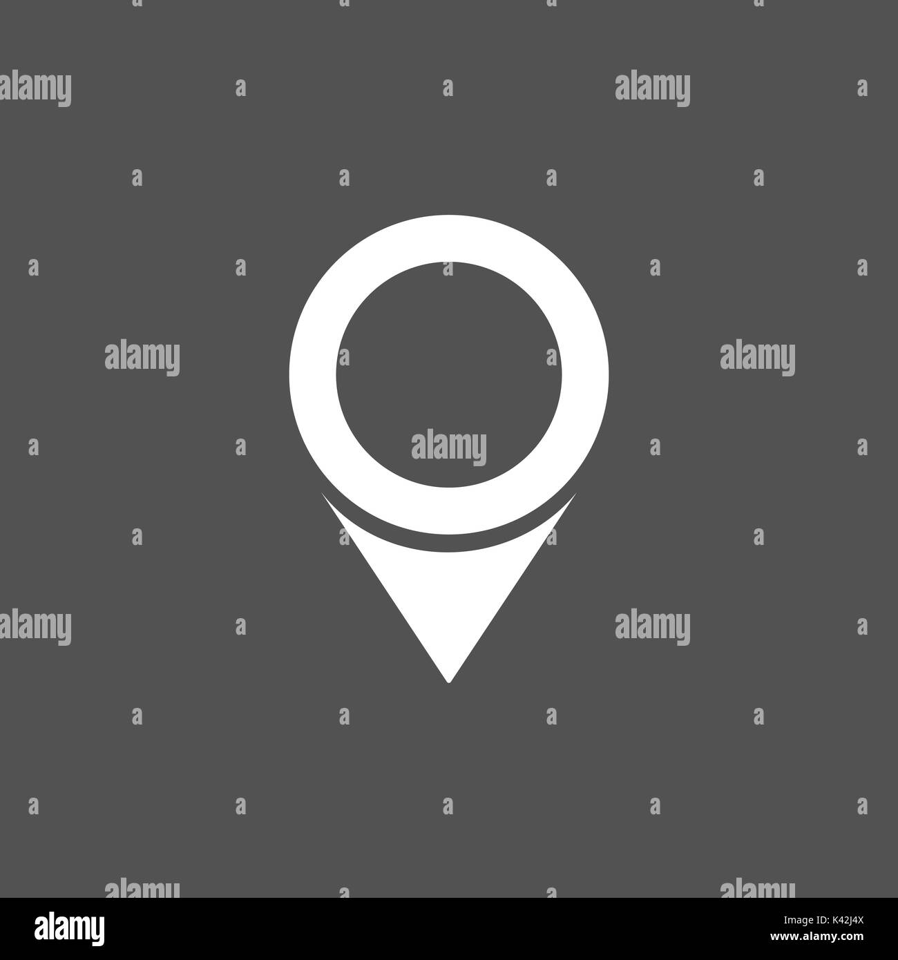Isolated location icon for maps on a dark background. Vector ...