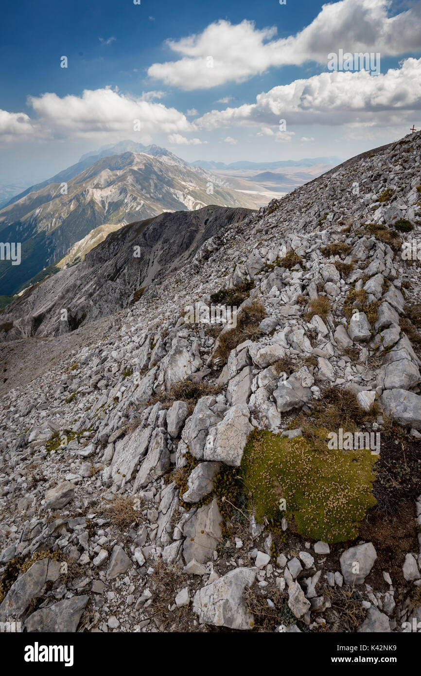 Steep slopes of high mountains at Gran Sasso National Park, Abruzzo ...