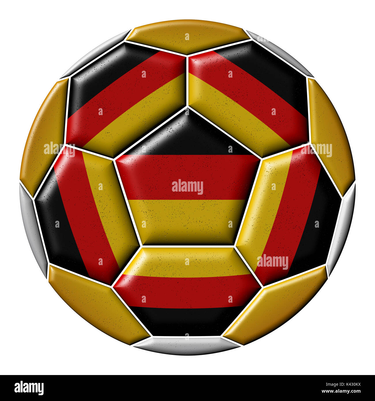 Soccer ball with German flag isolated on white background Stock Photo ...