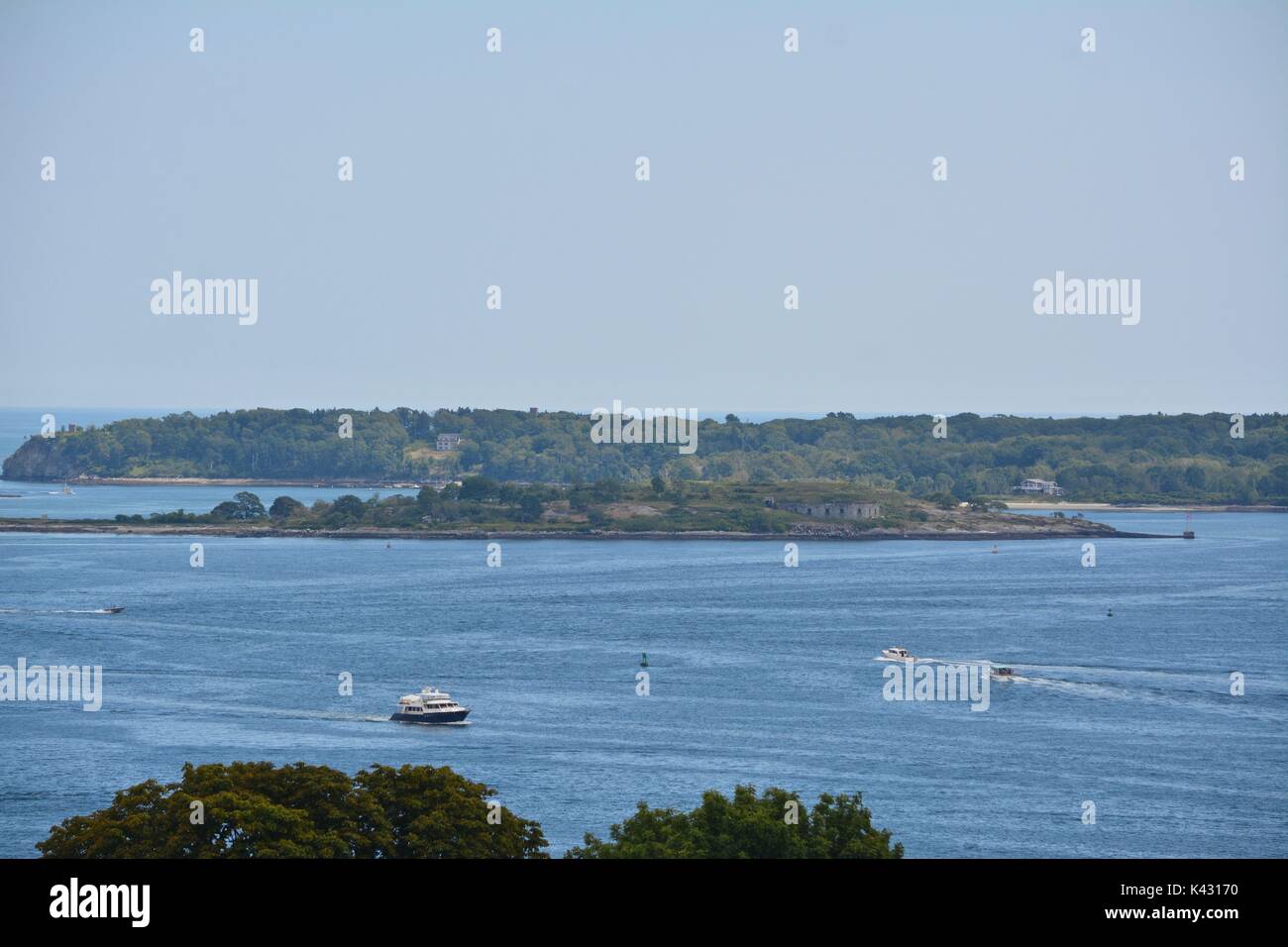 A view from the Portland Observatory in Portland, Maine Stock Photo - Alamy