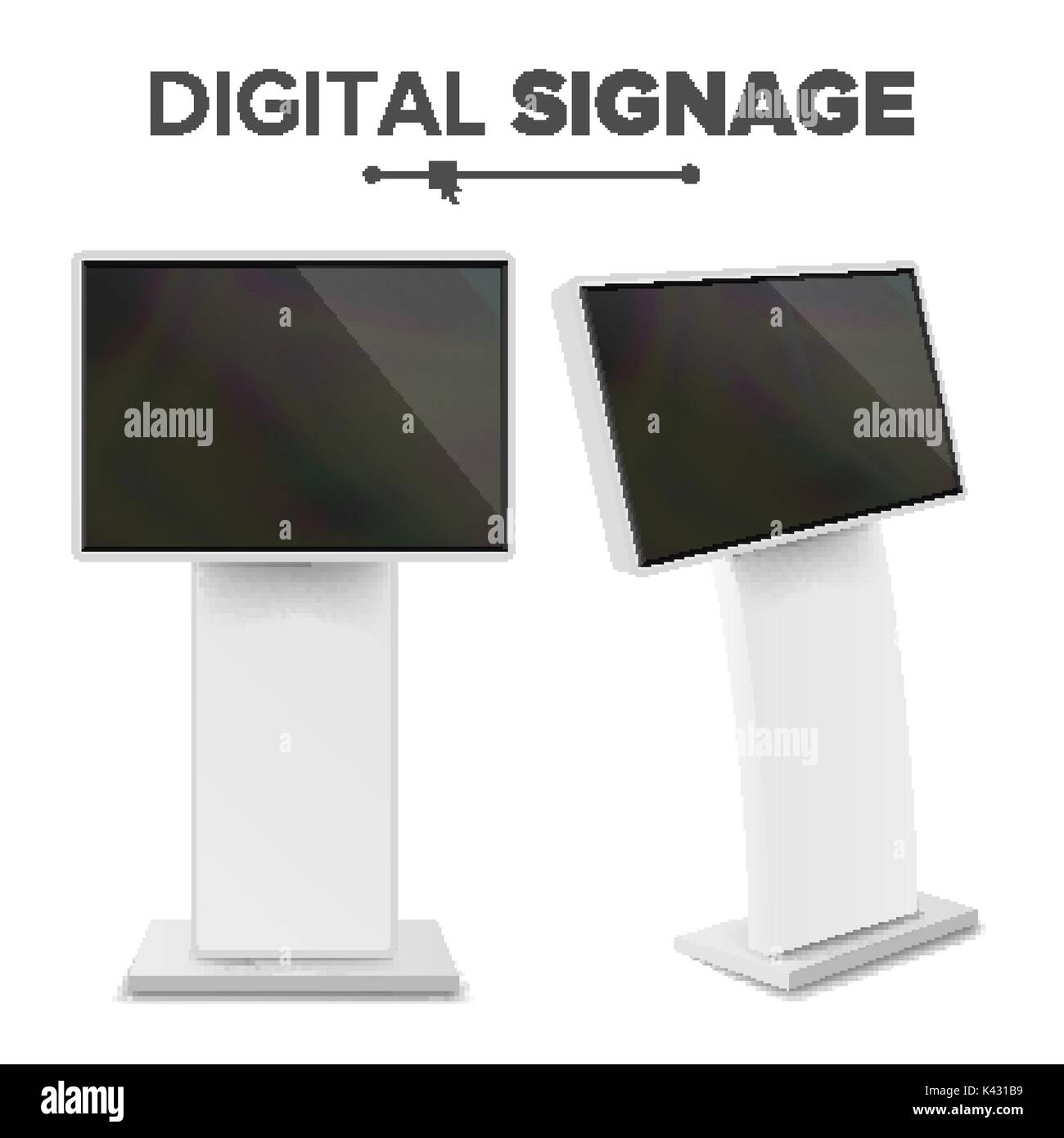Digital Terminal With Touch Screen Vector. Interactive Digital ... Digital Terminal With Touch Screen Vector. Interactive Digital ...