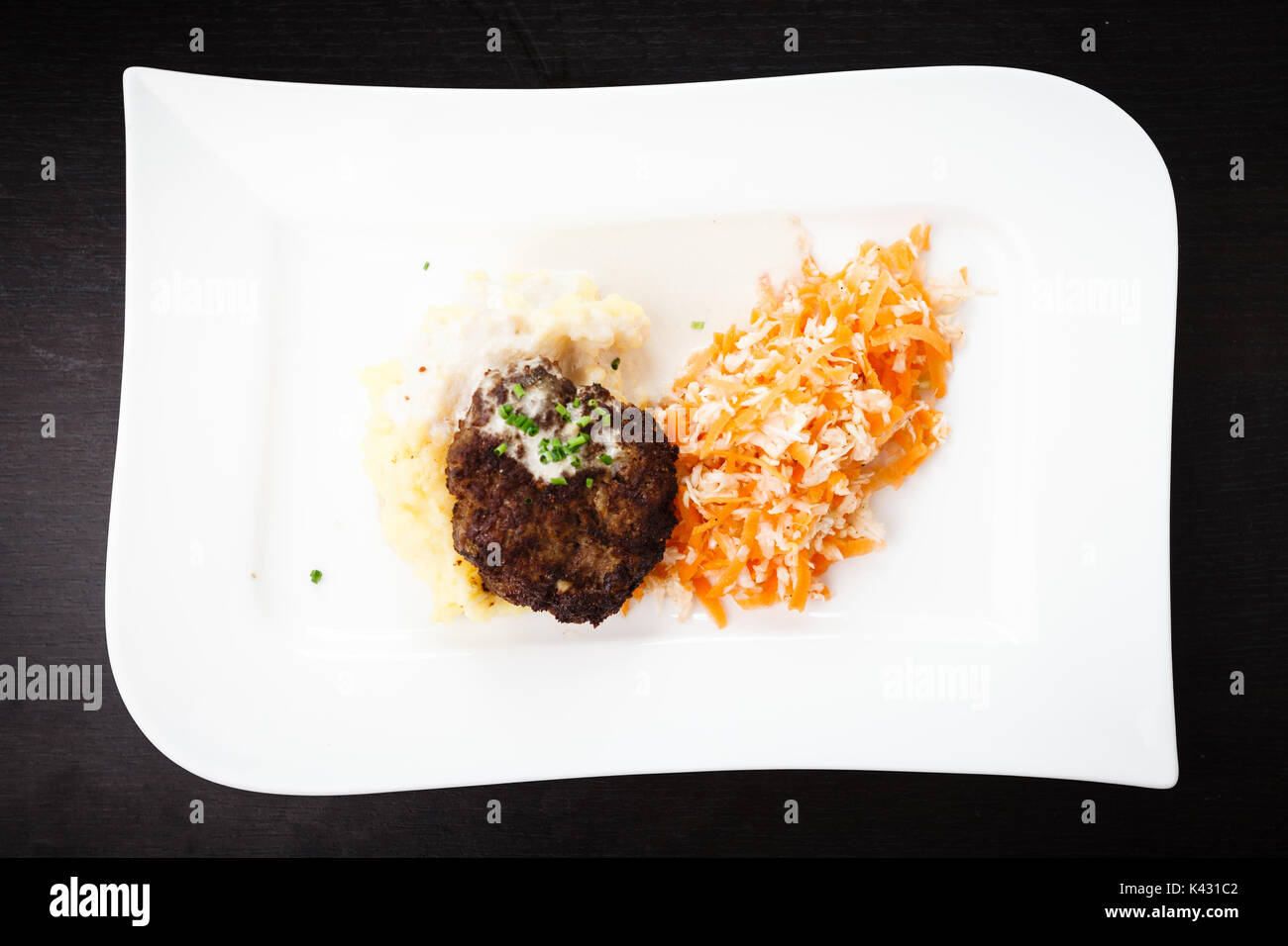 Minced beef cutlet Stock Photo - Alamy