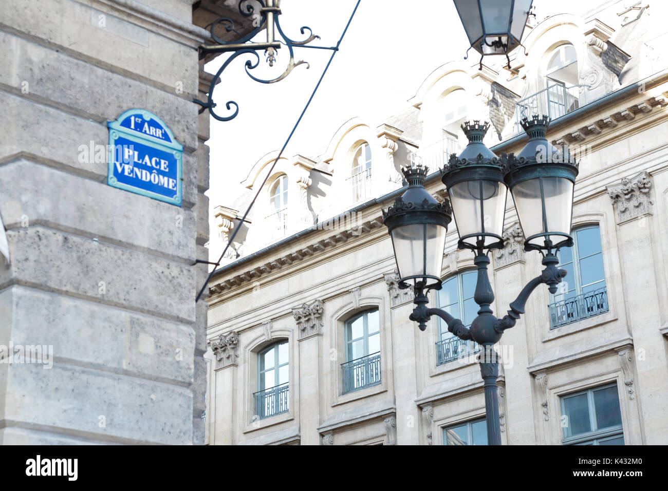 Paris, France: Place Vendome architecture, main luxury shopping square ...
