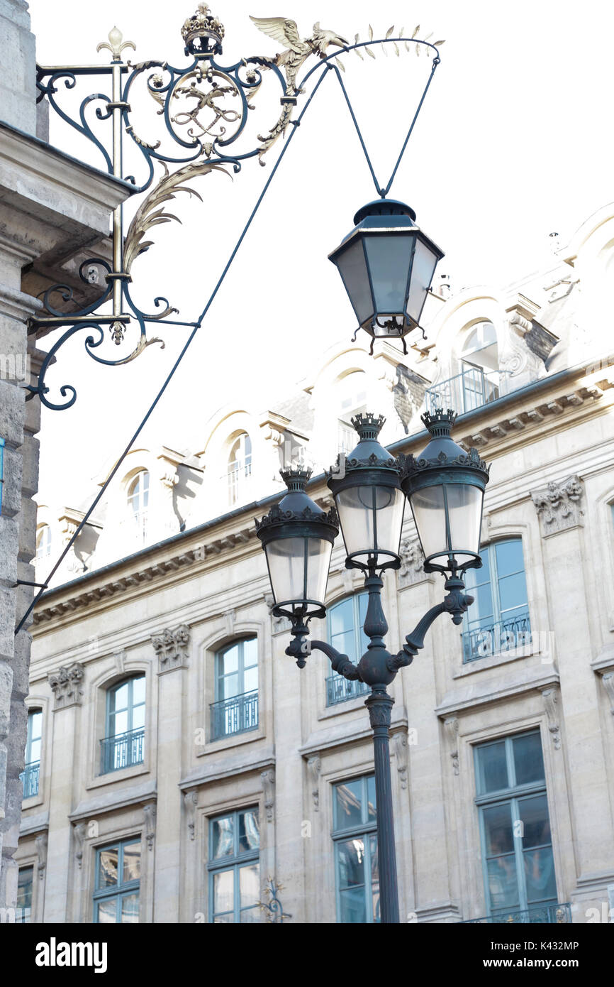 Paris, France: Place Vendome architecture, main luxury shopping square ...