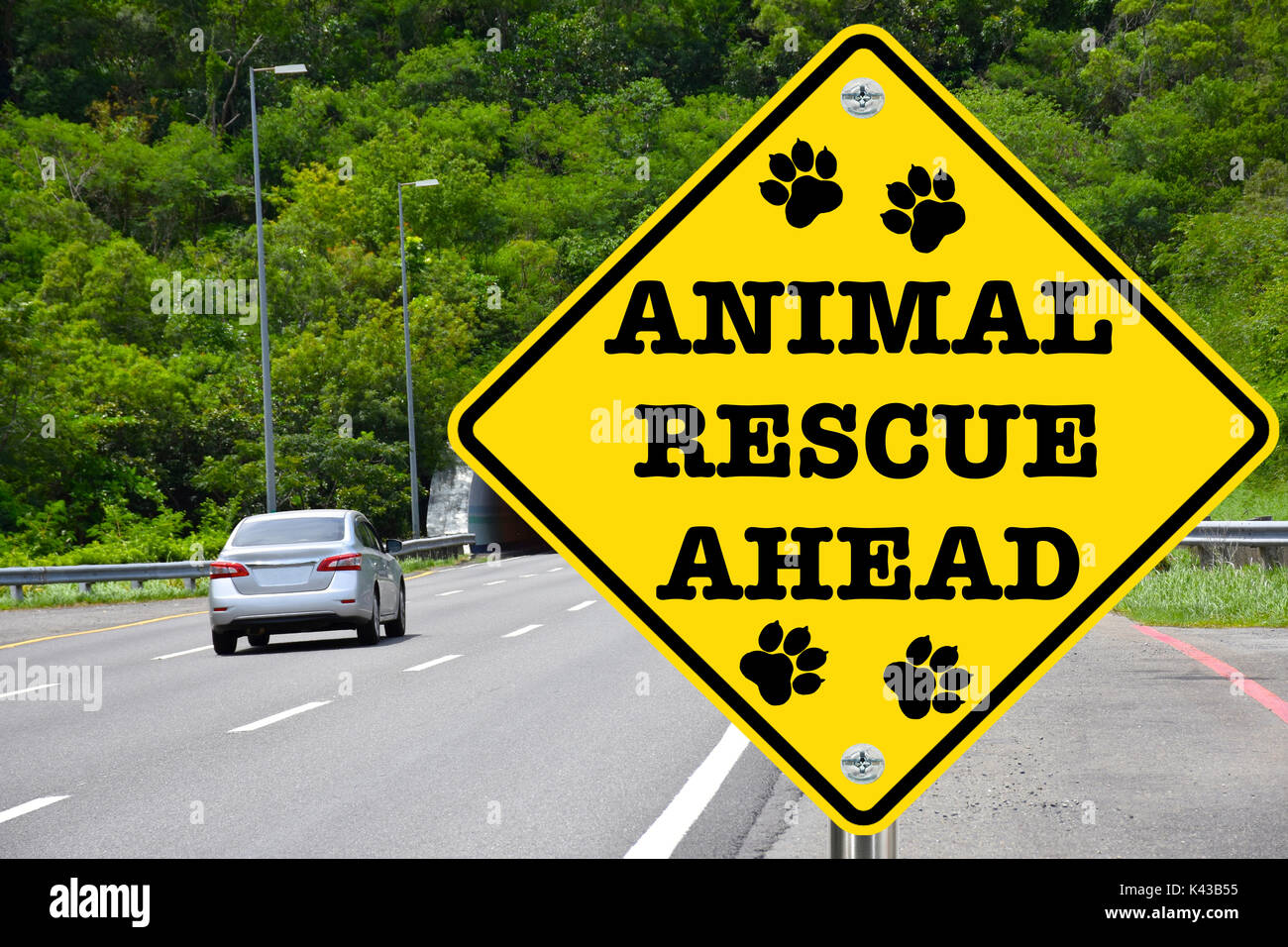 Yellow Road Sign Warning Deer Stock Photos & Yellow Road Sign Warning ...