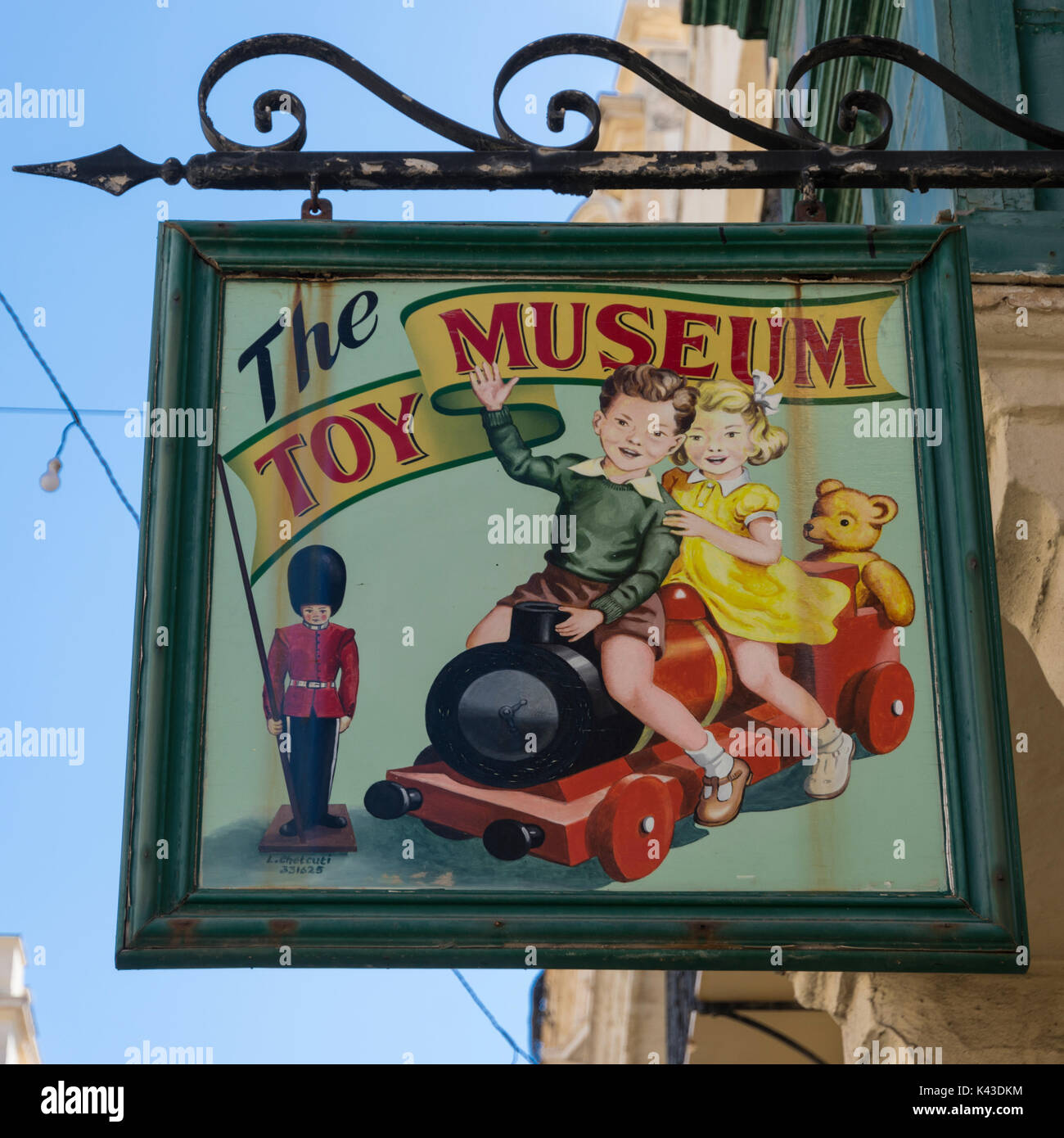 The toy museum sign in republic street in valletta hi-res stock ...