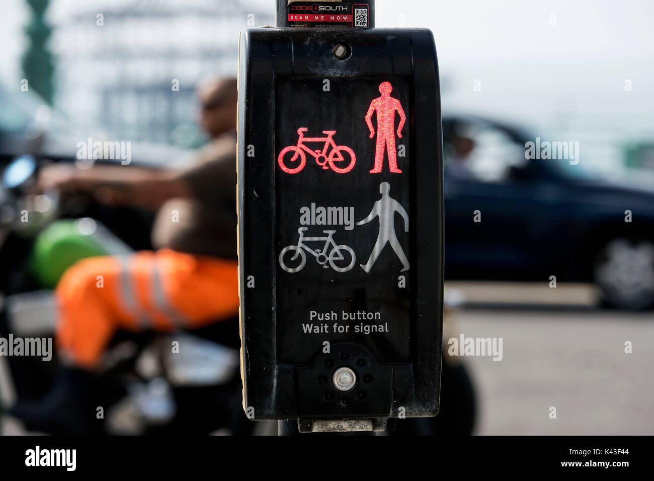 Pedestrian crossing lights in Brighton indicating do not cross. Credit ...