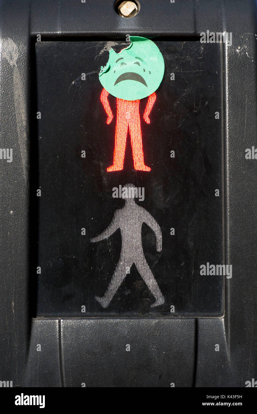 Pedestrian crossing lights indicating do not cross. Credit:Terry Applin ...