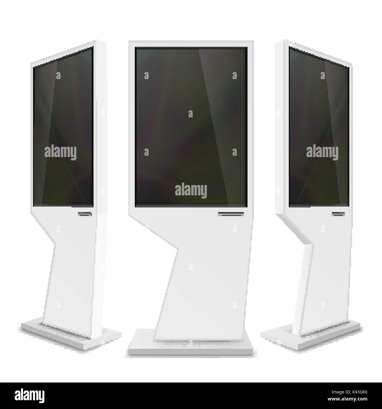 Digital Signage Vector. Front And Half Side View. For Showcasing ...