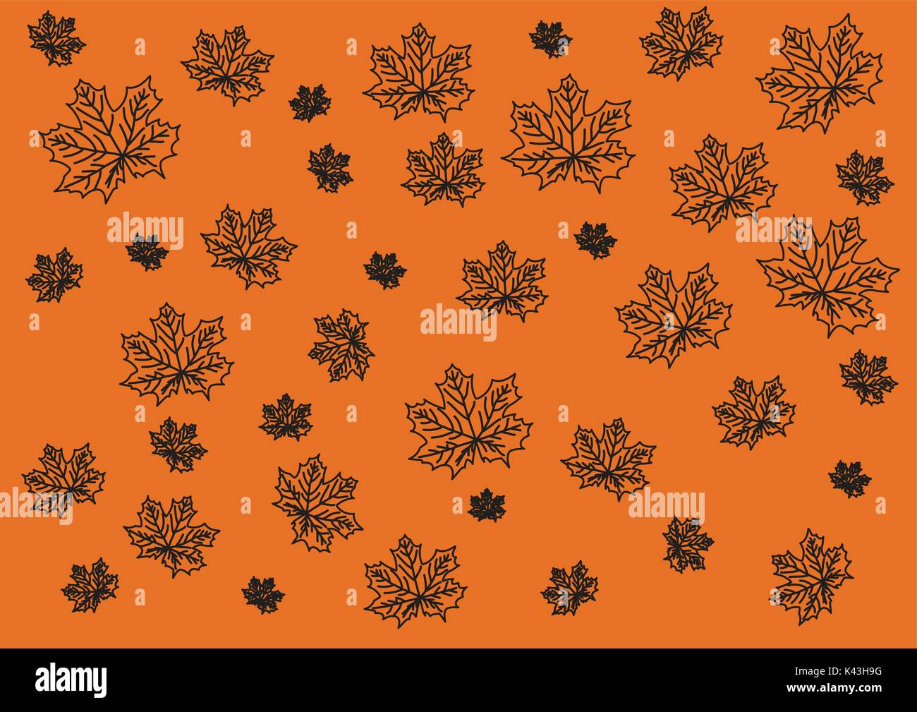 Maple leaves in golden Stock Vector Images - Alamy