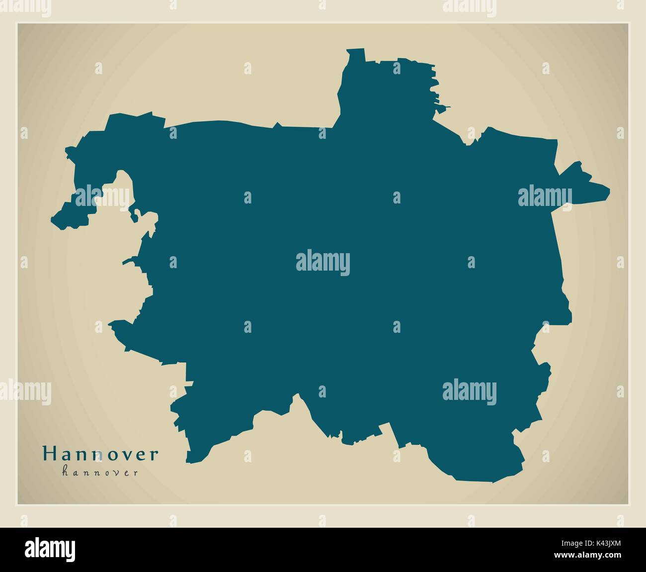 Modern Map - Hannover city of Germany DE Stock Vector Image & Art - Alamy
