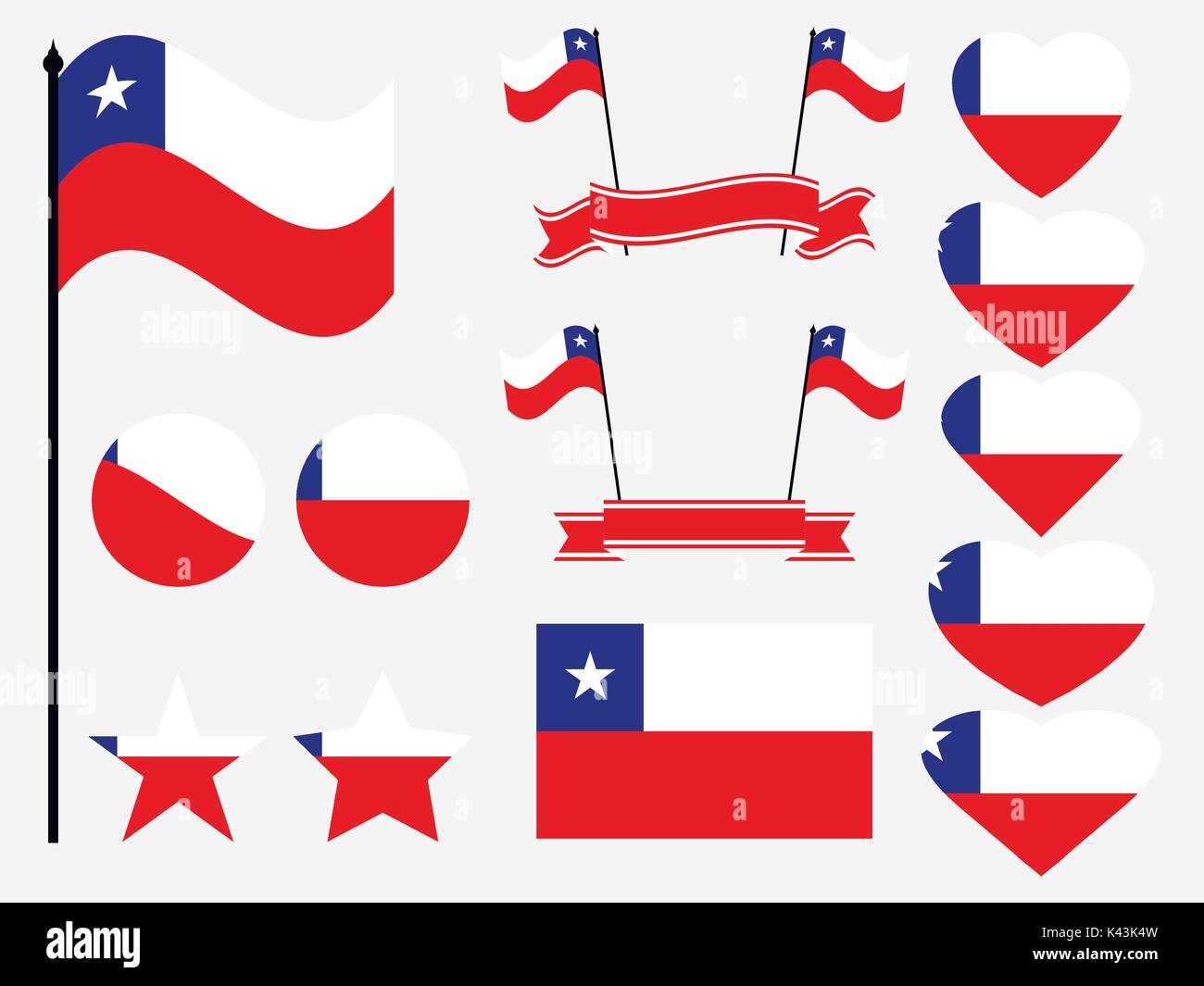 National symbols flag chile hi-res stock photography and images - Alamy