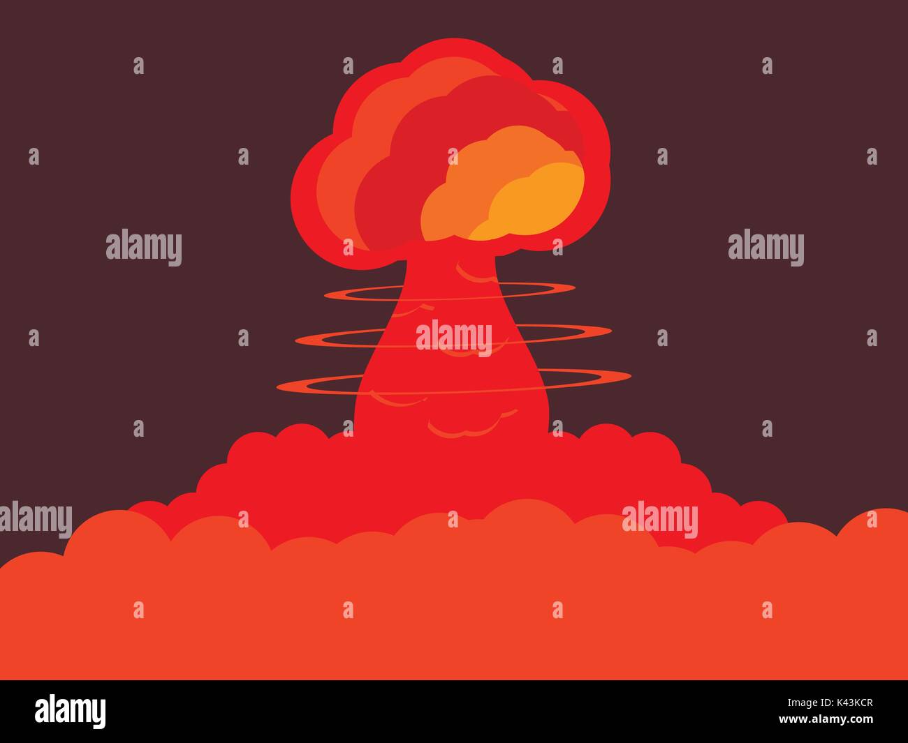Nuclear explosion. Atomic bomb. Vector illustration Stock Vector Image ...