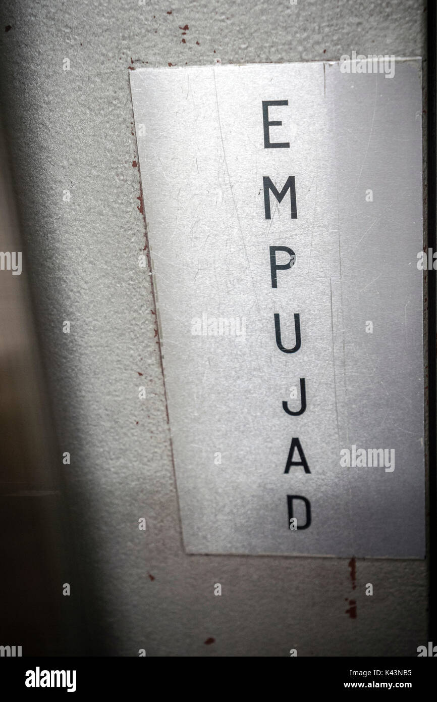 signaling inside elevator, to push to go out Stock Photo - Alamy