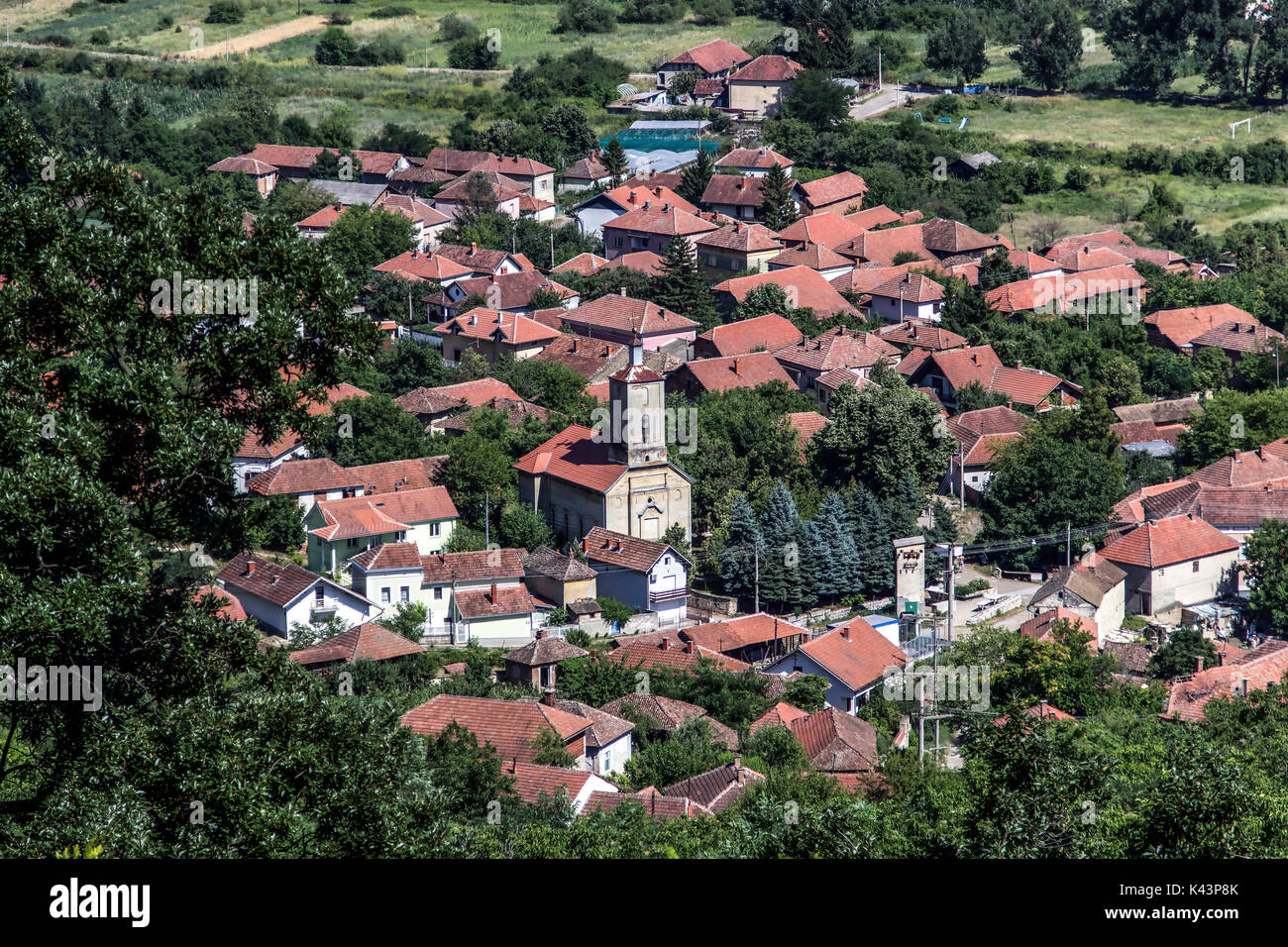 View of Village Rajac in Eastern Serbia Stock Photo - Alamy