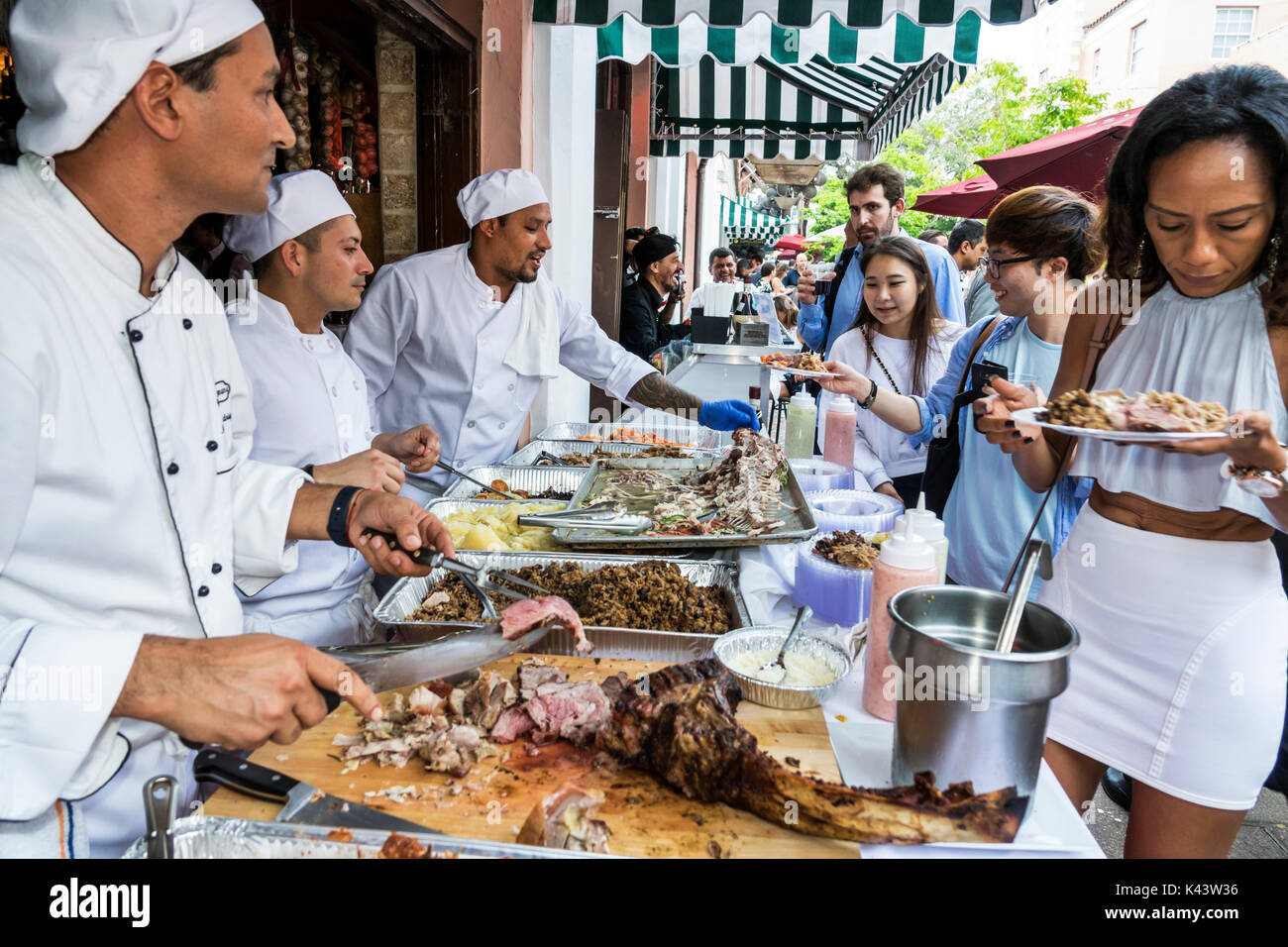 Miami Beach Florida,Espanola Way,grand reopening block party,Hispanic ...