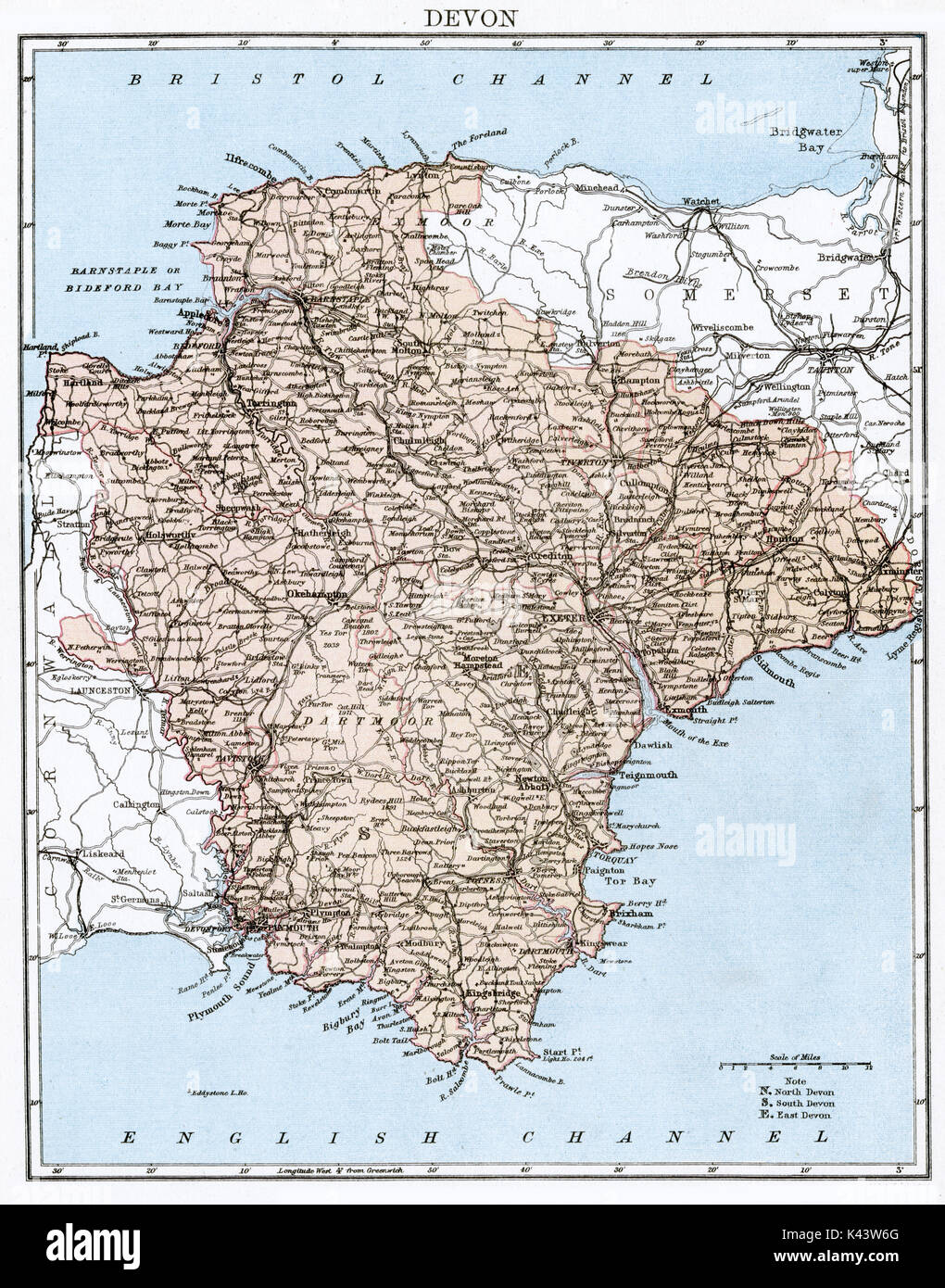 Map of axminster hi-res stock photography and images - Alamy