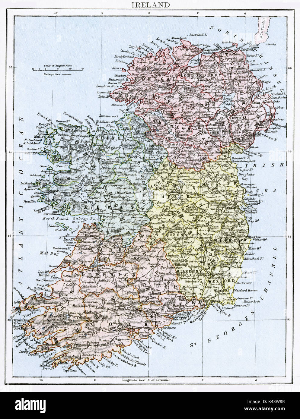 19th century ireland map hi-res stock photography and images - Alamy