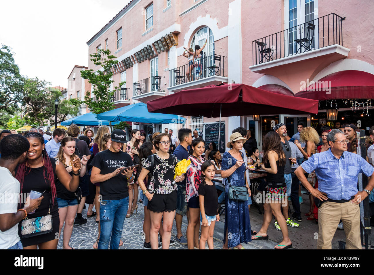 Miami Beach Florida,Espanola Way,grand reopening block party,Hispanic ...