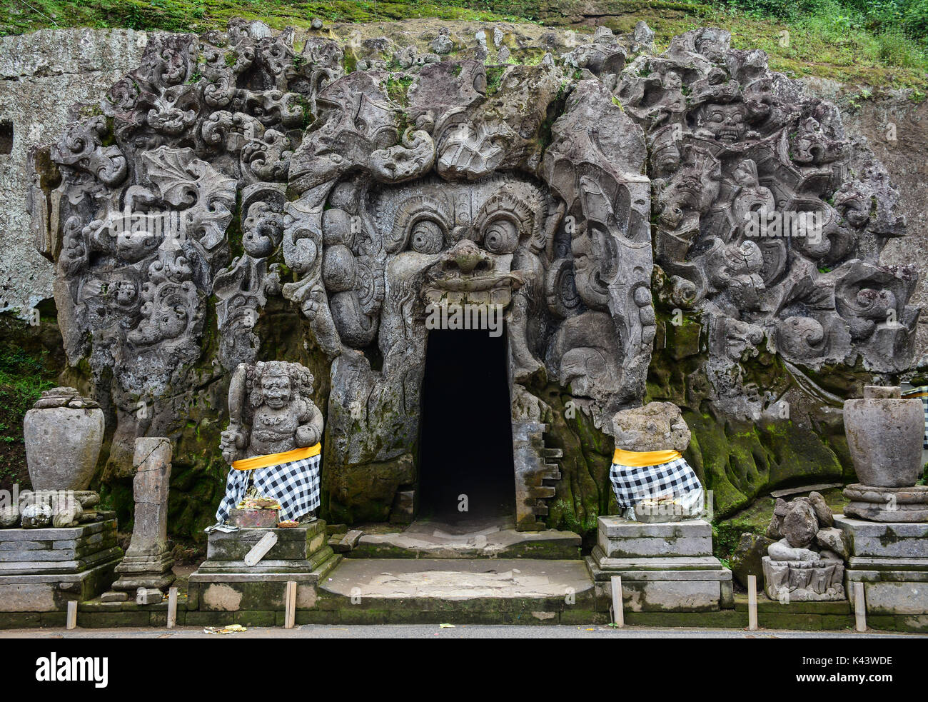 Elephant Cave Temple in Bali, Indonesia. Bali is the most popular ...