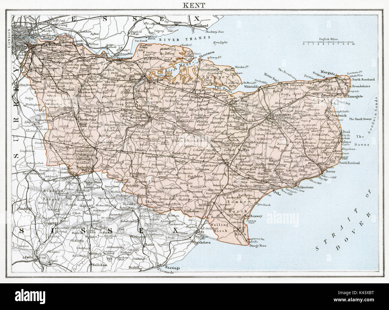 Sevenoaks kent map hi-res stock photography and images - Alamy